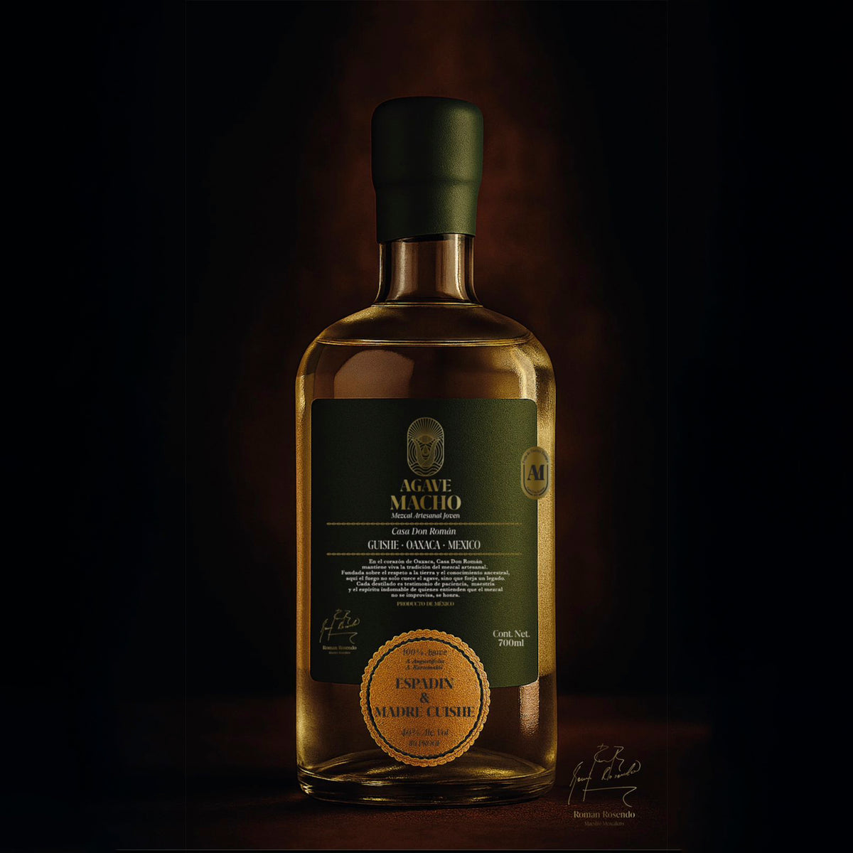 Mezcal Artesanal Ensamble Espadín-Madre Cuishe Agave Macho 700ML